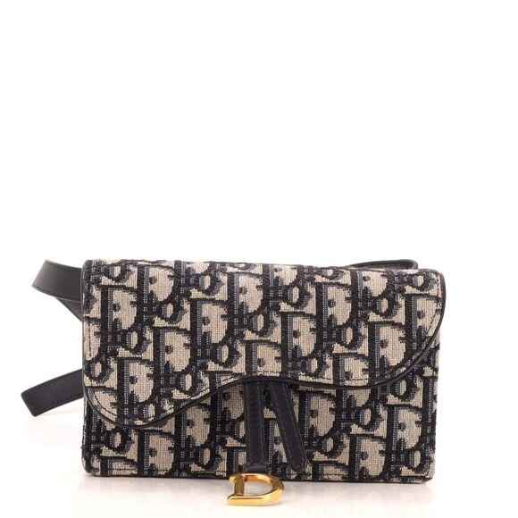 Dior | Bags | Christian Dior Saddle Rectangular Belt Bag Oblique Canvas ...